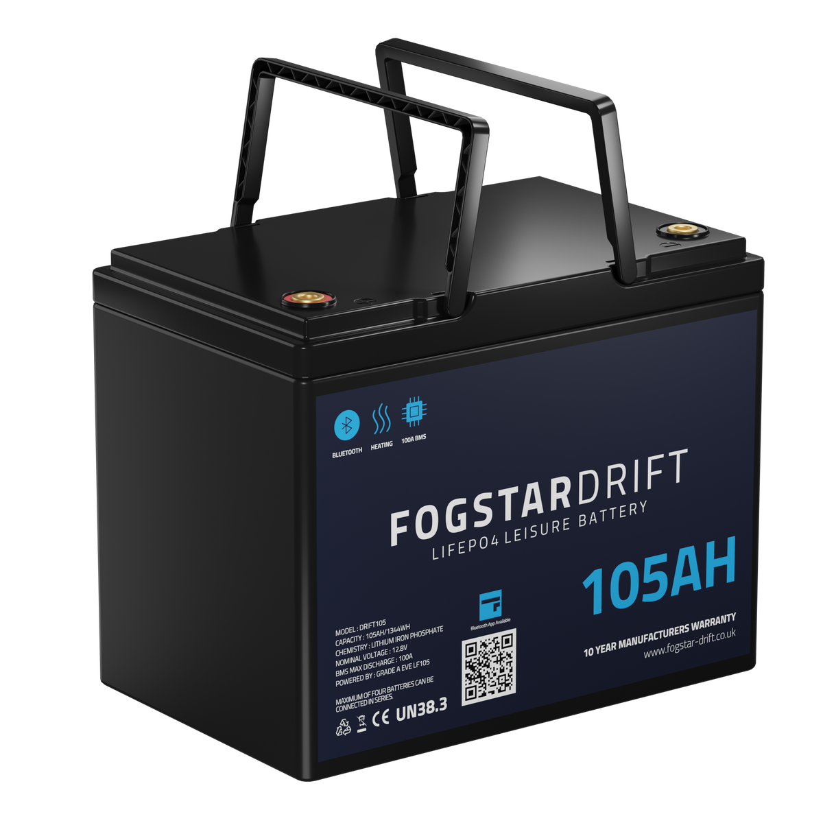 105Ah 12v Lithium Leisure Battery | Fogstar Drift
